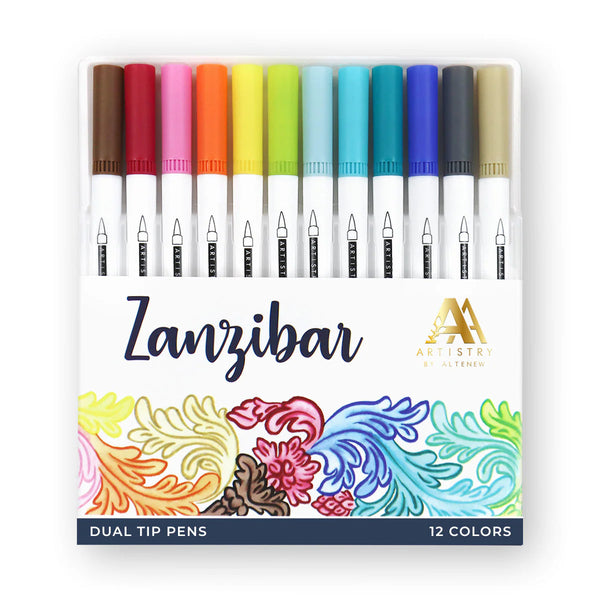 Zanzibar Dual Tip Pens (Water-based) – Bumbleberry Papercrafts Ltd