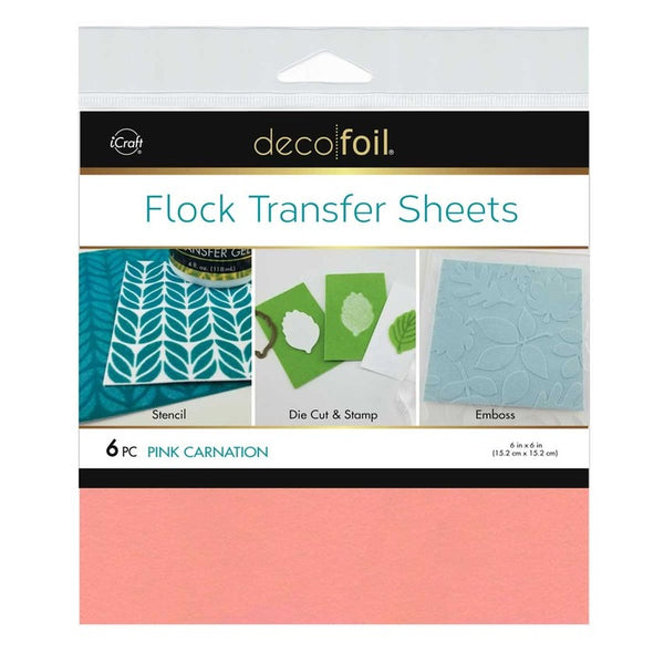 Flock Transfer Sheets 6" x 6" - Pink Carnation* – Bumbleberry ...
